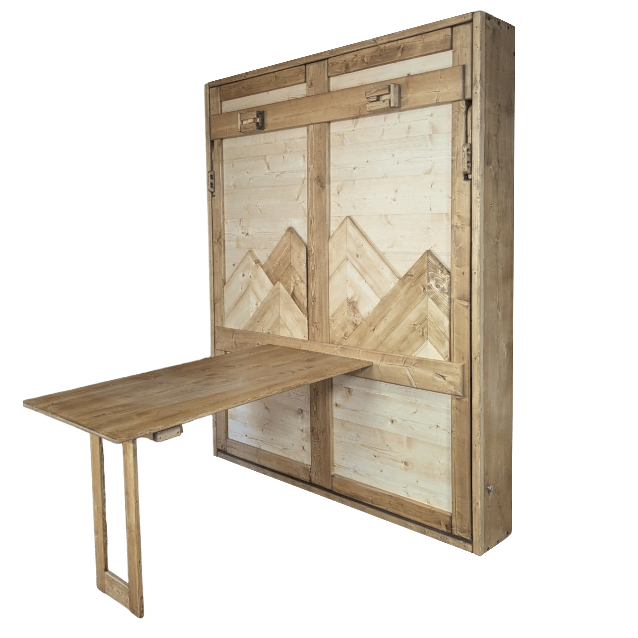 Oak Mountains Murphy Bed With Dinner Table | Maximize Your Space For ...