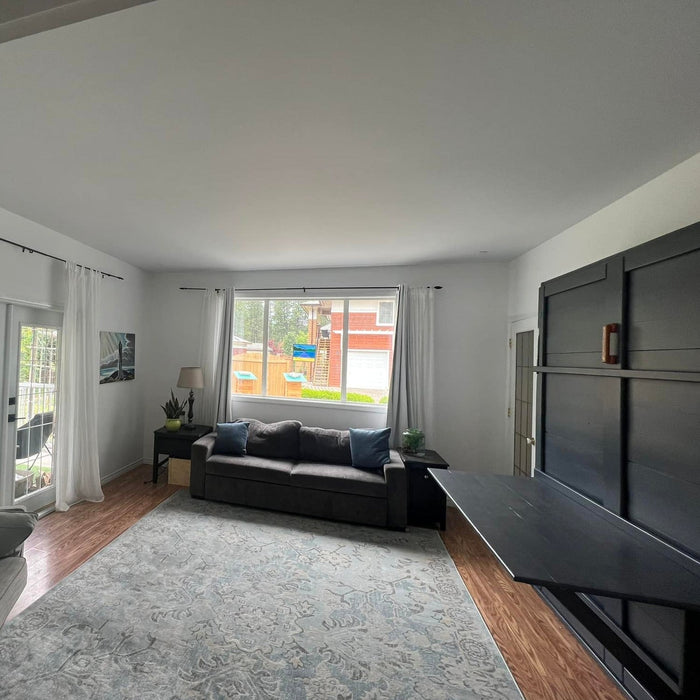Blue Murphy Bed with Desk | Make Space for Work
