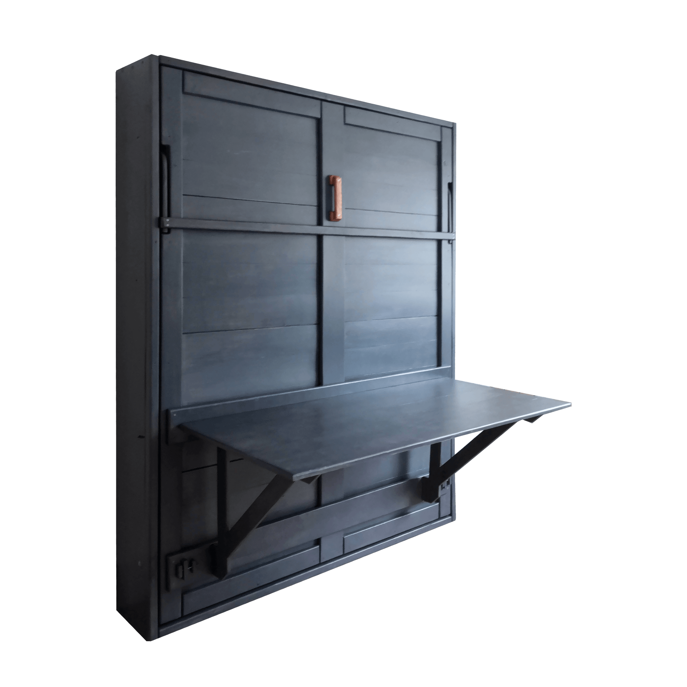 Blue Murphy Bed with Desk | Make Space for Work