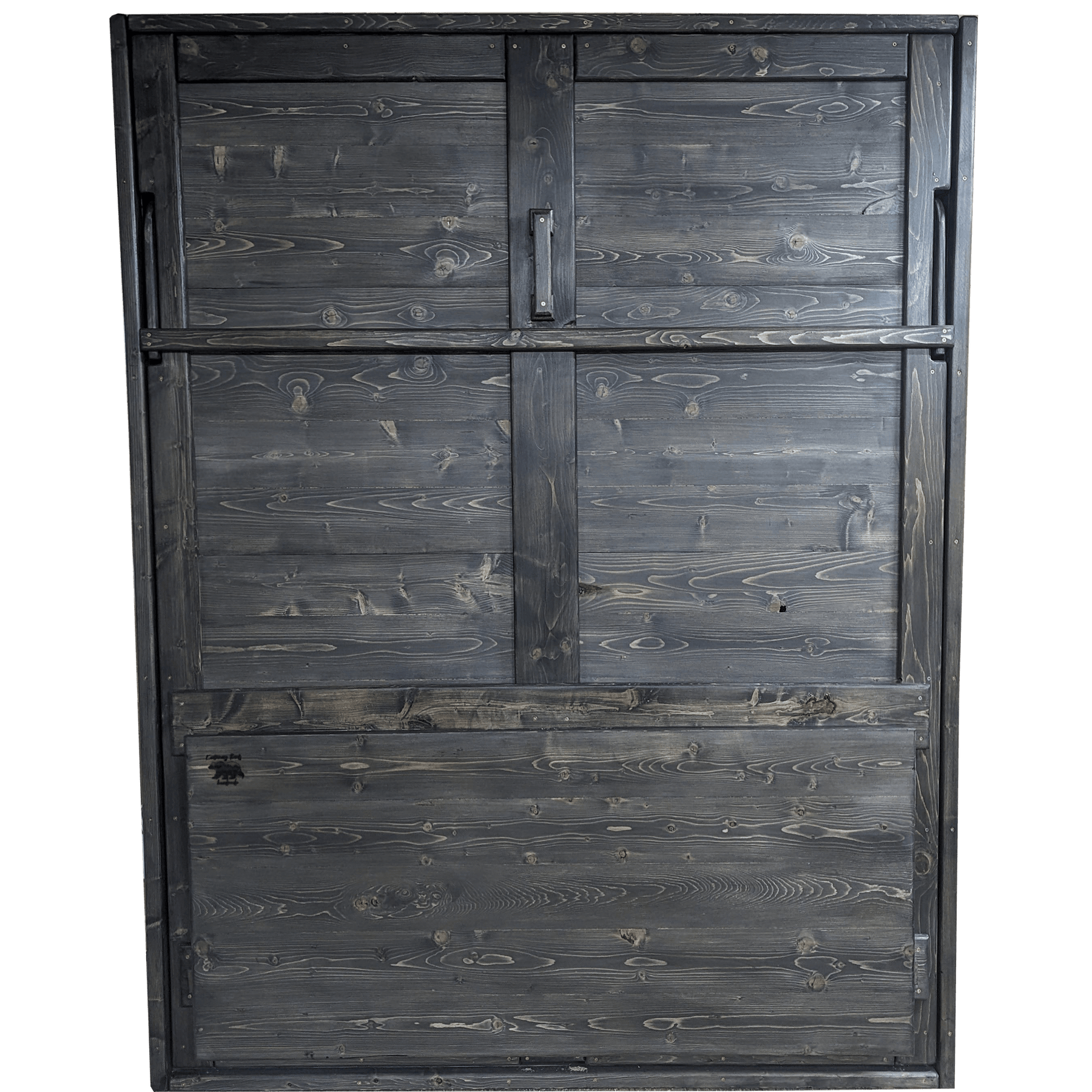 Charcoal Murphy Bed with Desk | Handmade in the Kootenays