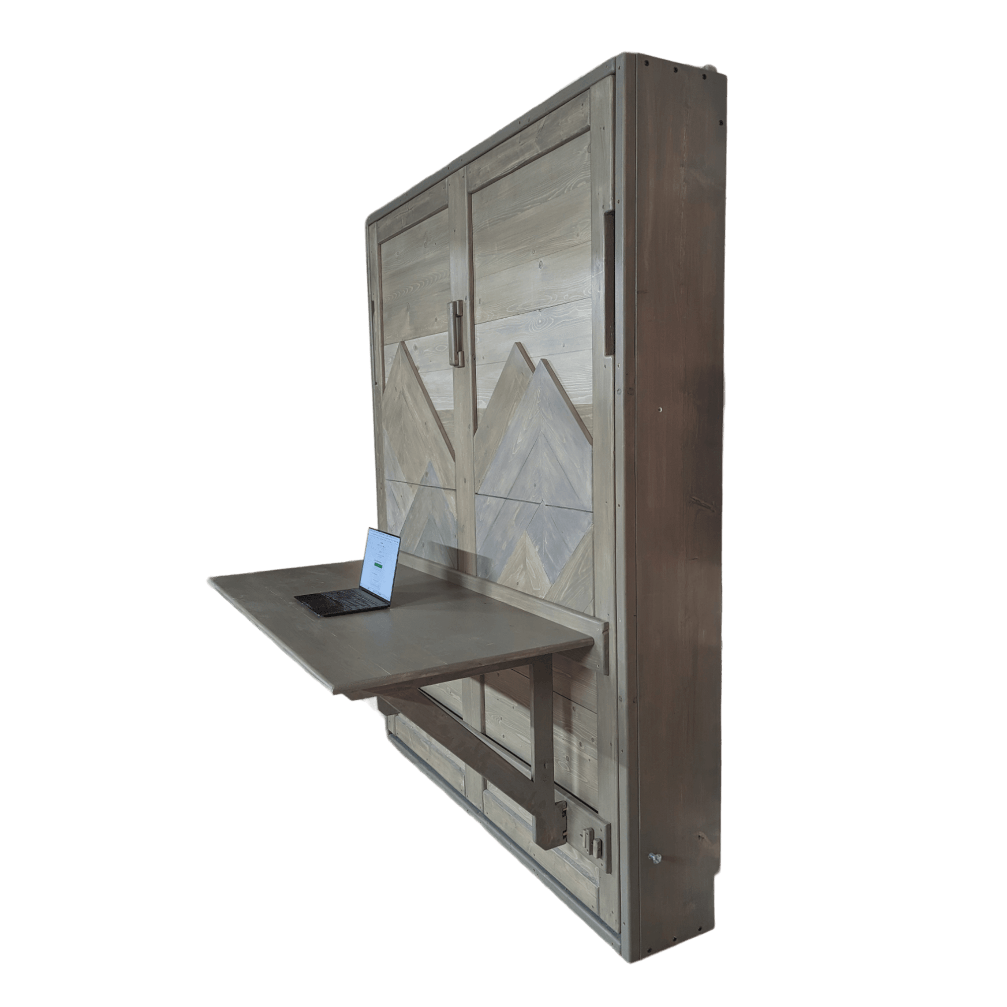 Mountains Murphy Bed with Desk | Home Office and Guestroom