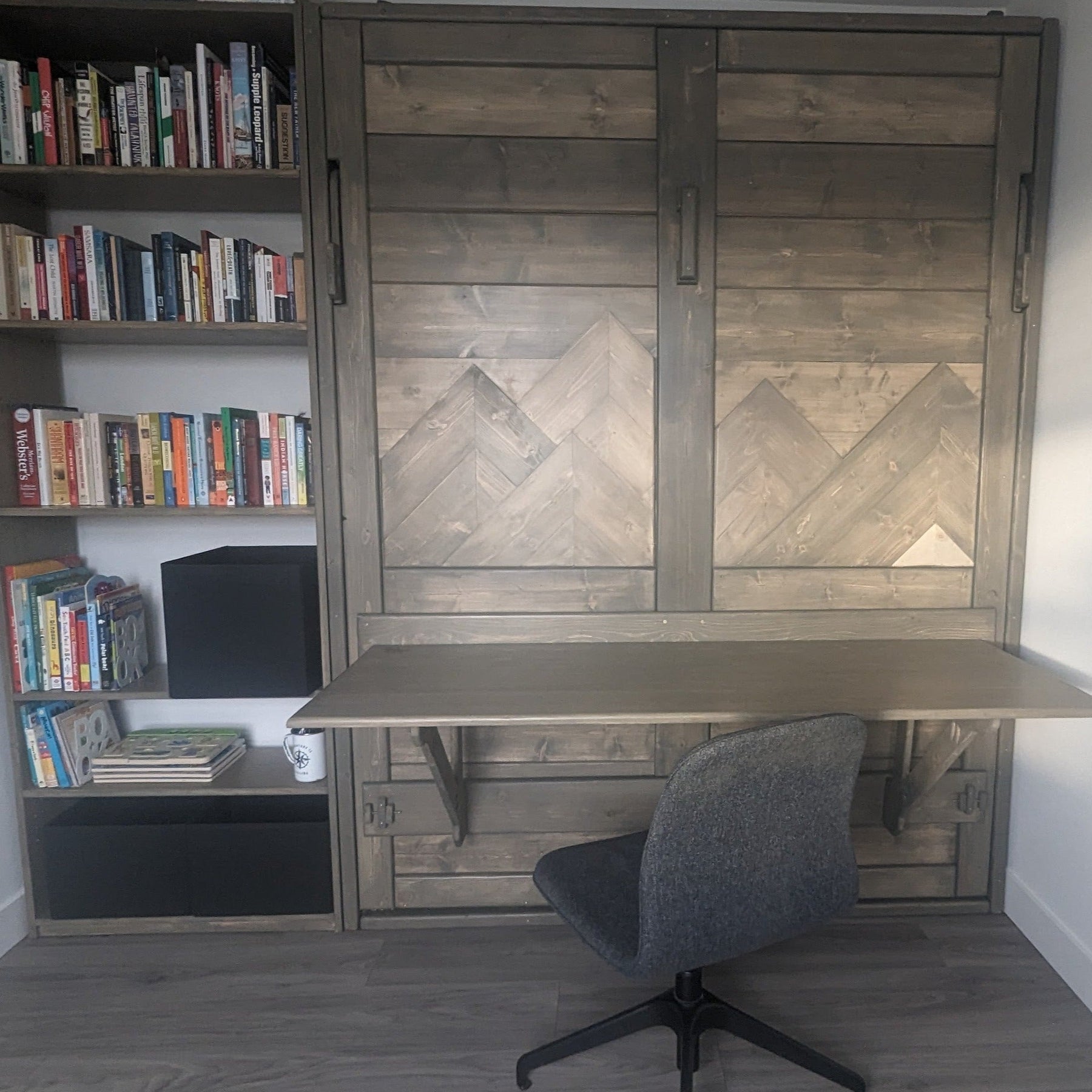 Mountains Murphy Bed with Desk | Home Office and Guestroom