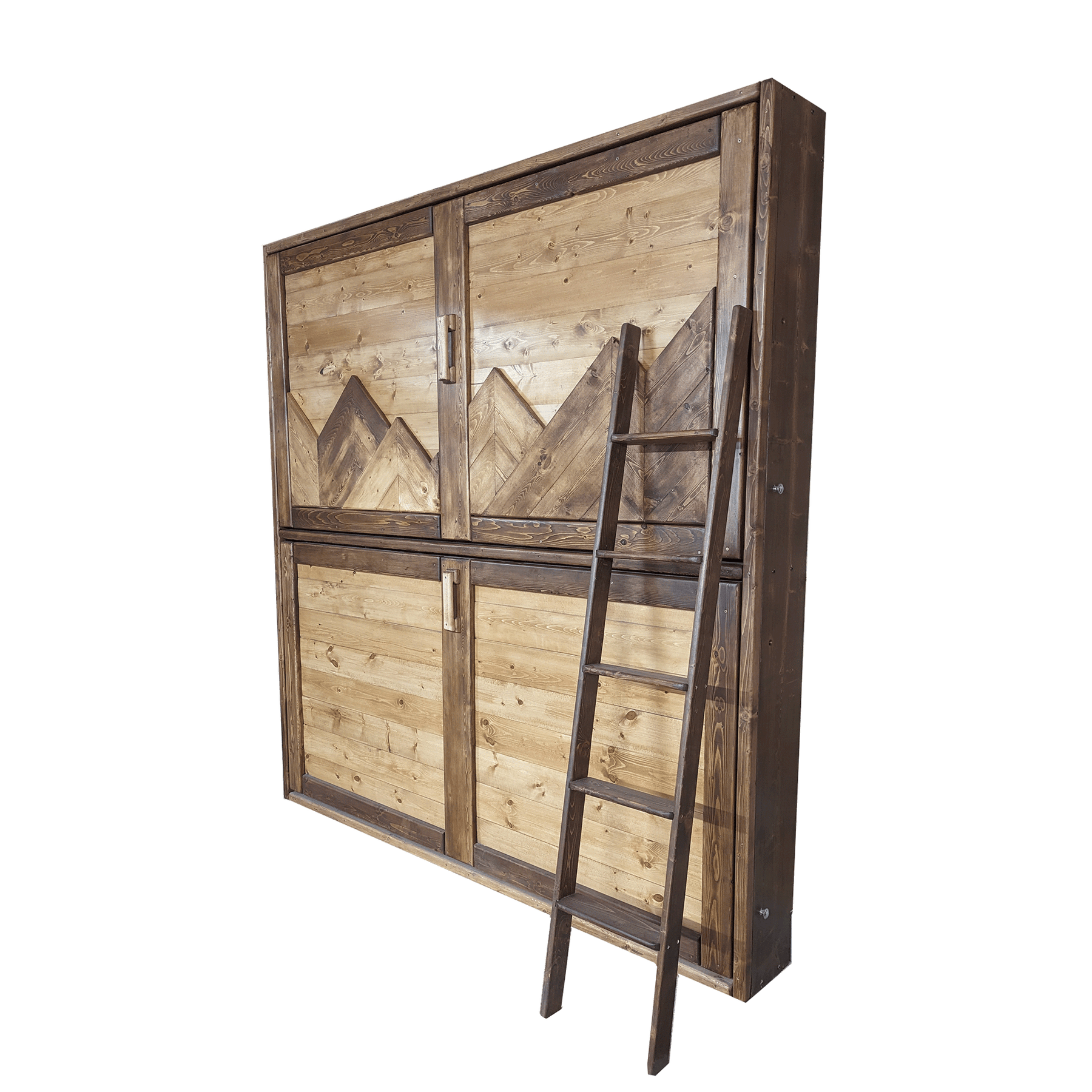 Murphy Bunk Beds with Mountains| Solid Wood Bunk Beds