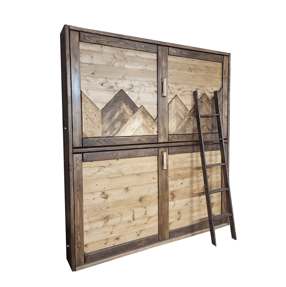 Murphy Bunk Beds with Mountains| Solid Wood Bunk Beds