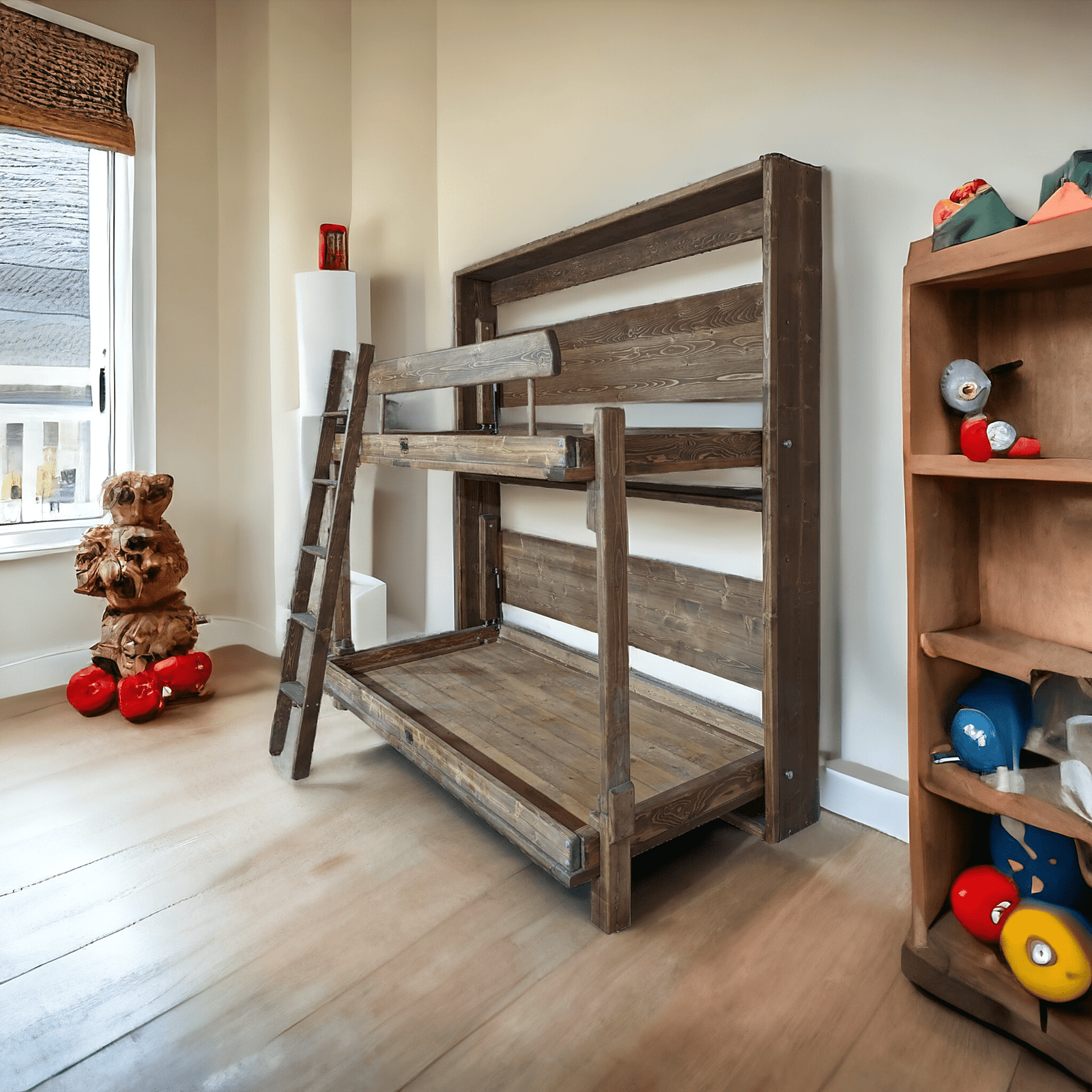 Murphy Bunk Beds with Mountains| Solid Wood Bunk Beds
