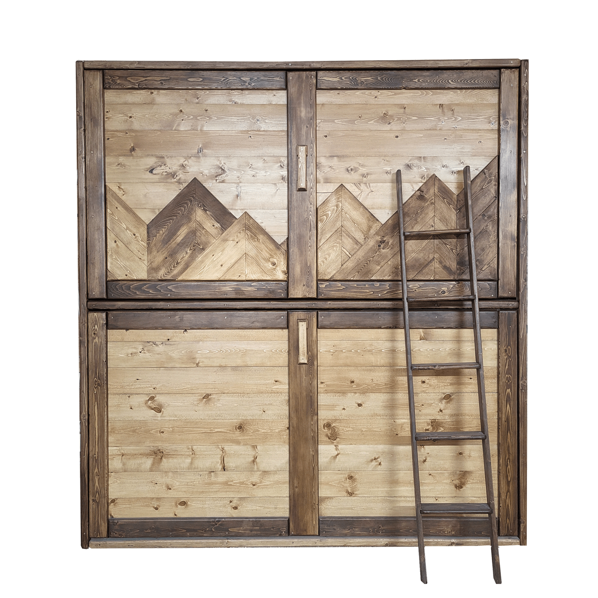 Murphy Bunk Beds with Mountains| Solid Wood Bunk Beds