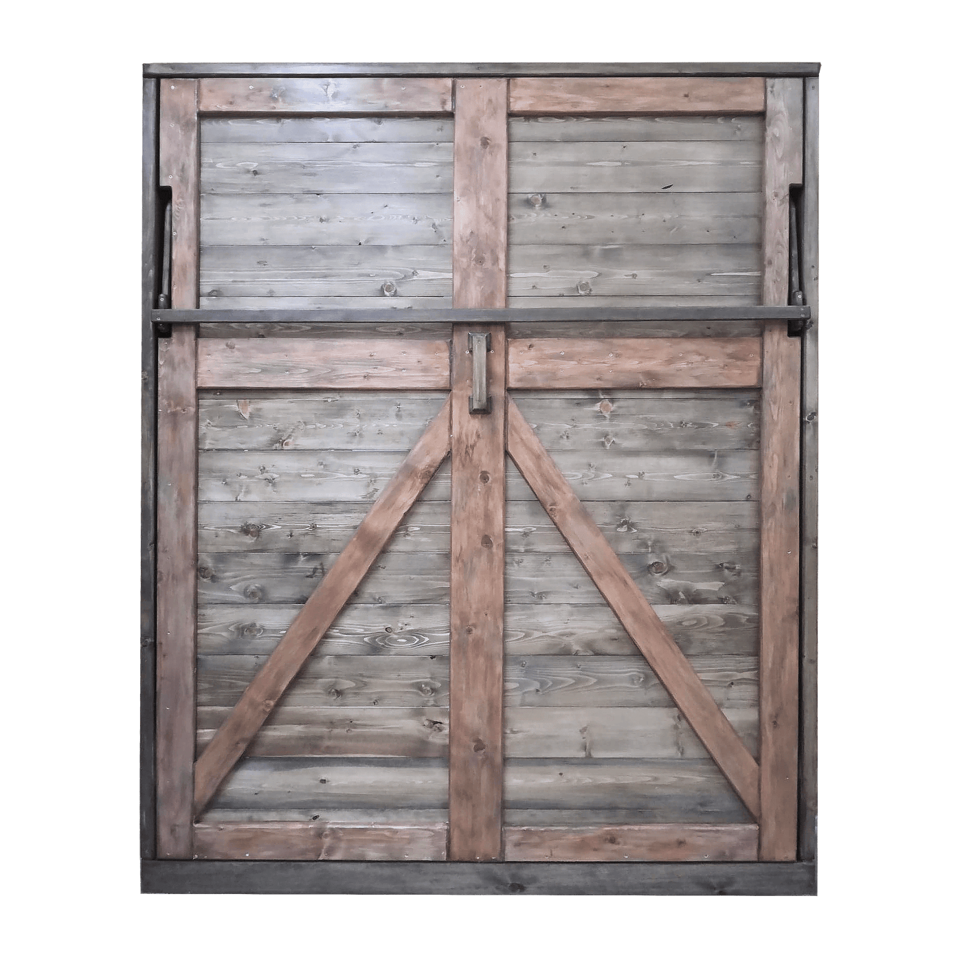 Rustic Brown Queen Murphy Bed | Solid Wood Wall Beds