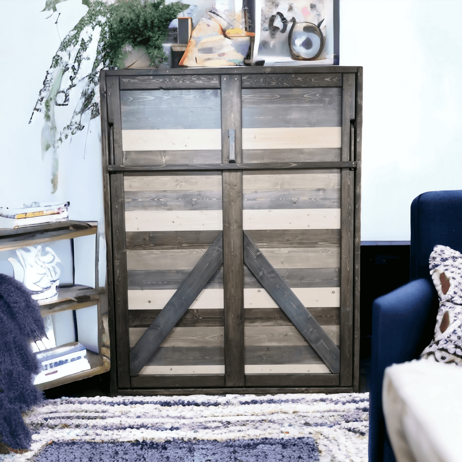 Blue Signature Blue Murphy Bed | Handmade in Canada